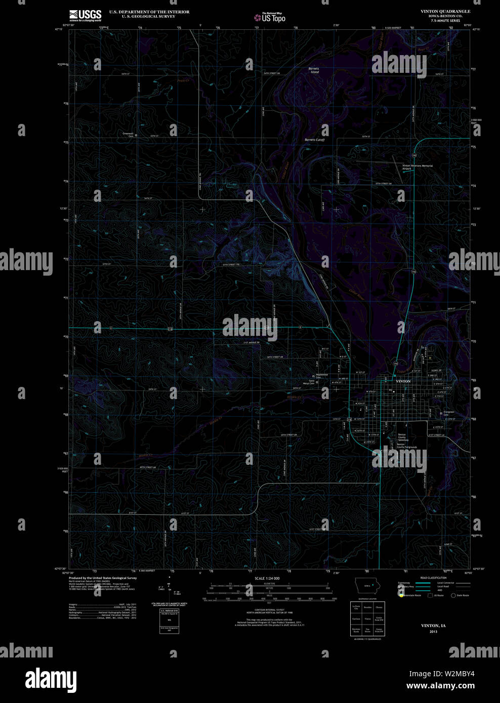 Map of vinton hi-res stock photography and images - Alamy