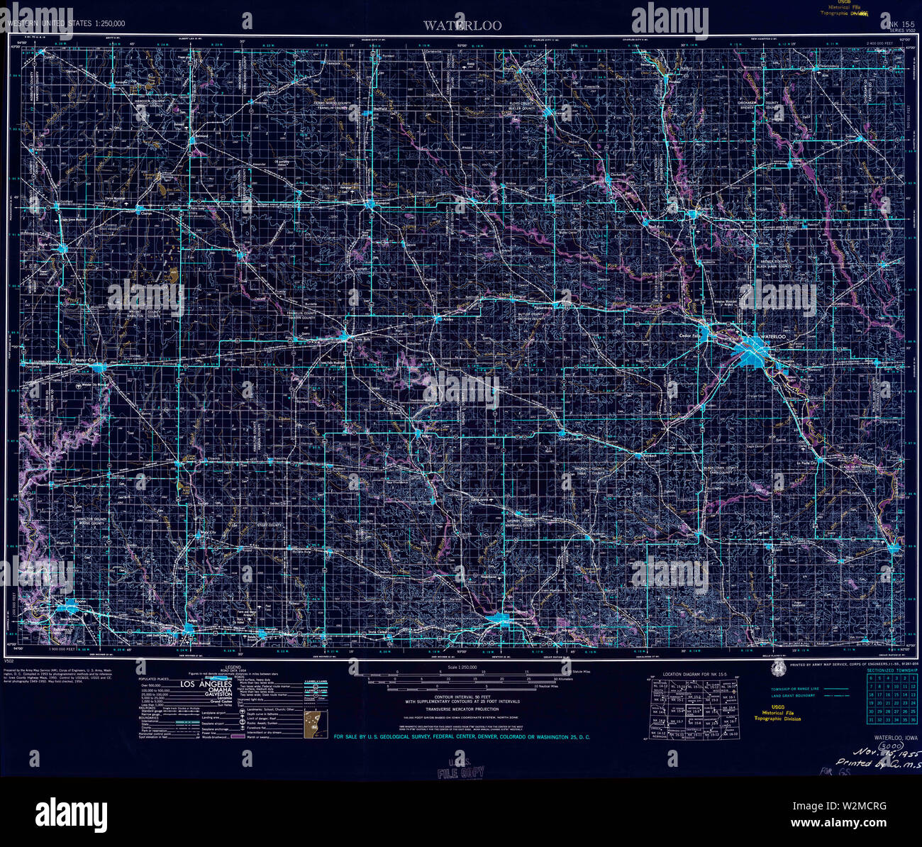 Waterloo iowa map hi-res stock photography and images - Alamy