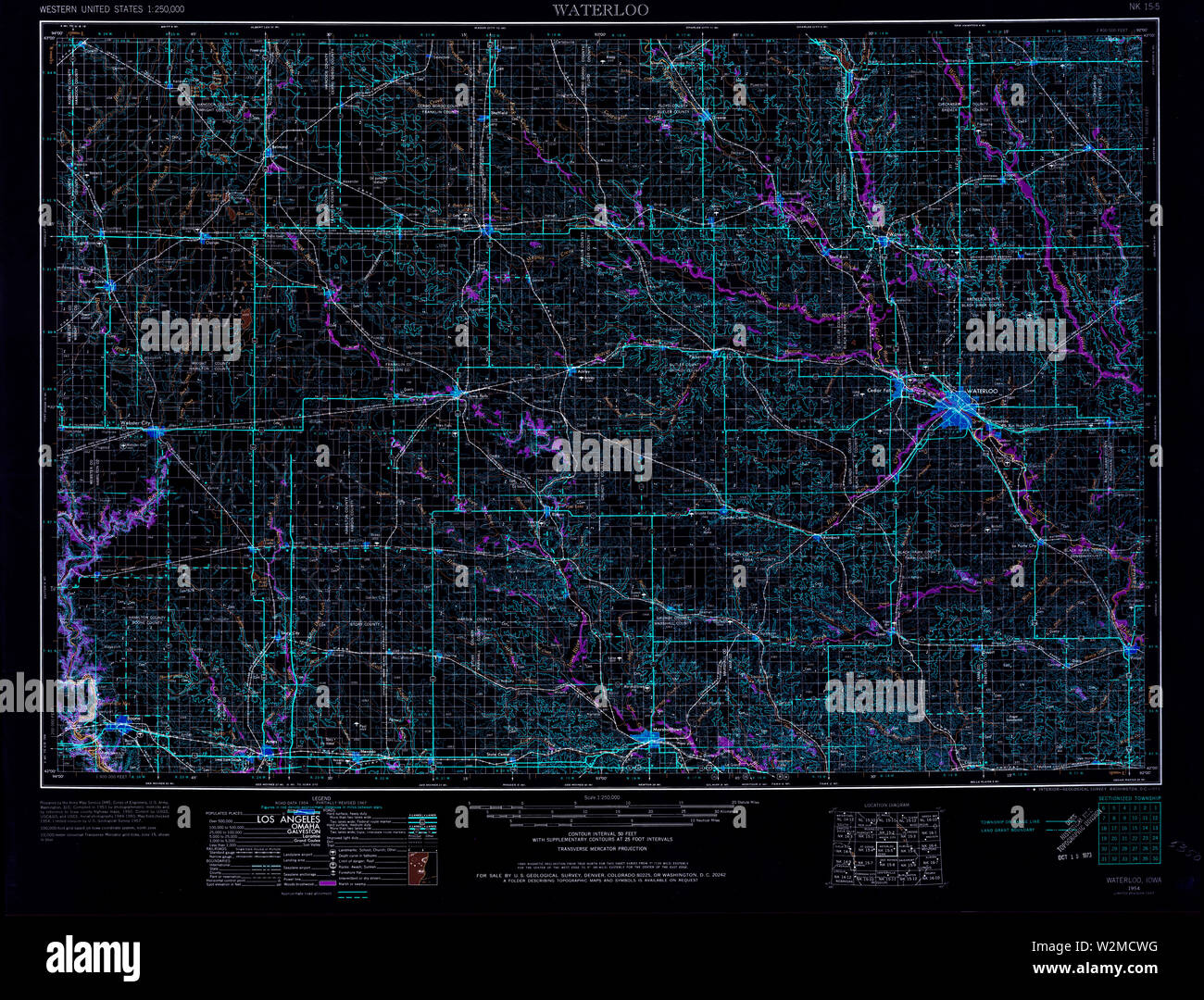 Waterloo iowa map hi-res stock photography and images - Alamy