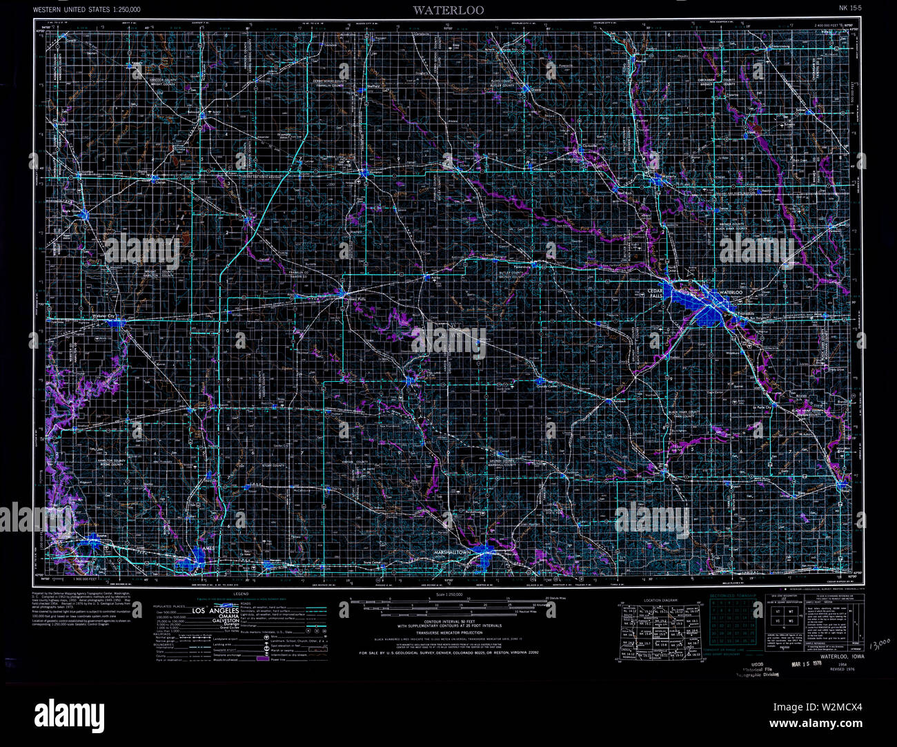 Waterloo iowa map hi-res stock photography and images - Alamy