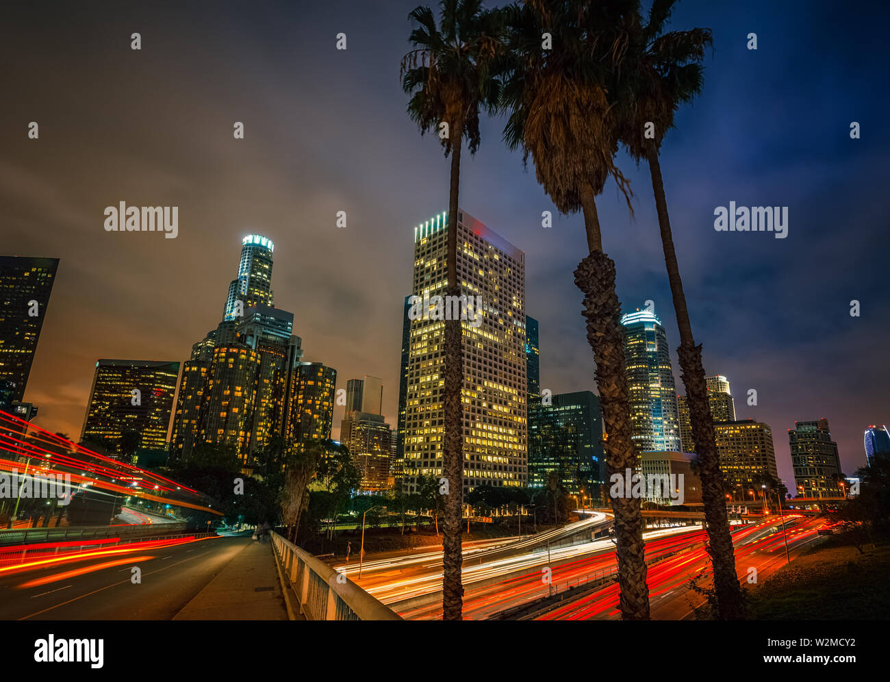 Los Angeles at night, CA, USA Stock Photo - Alamy