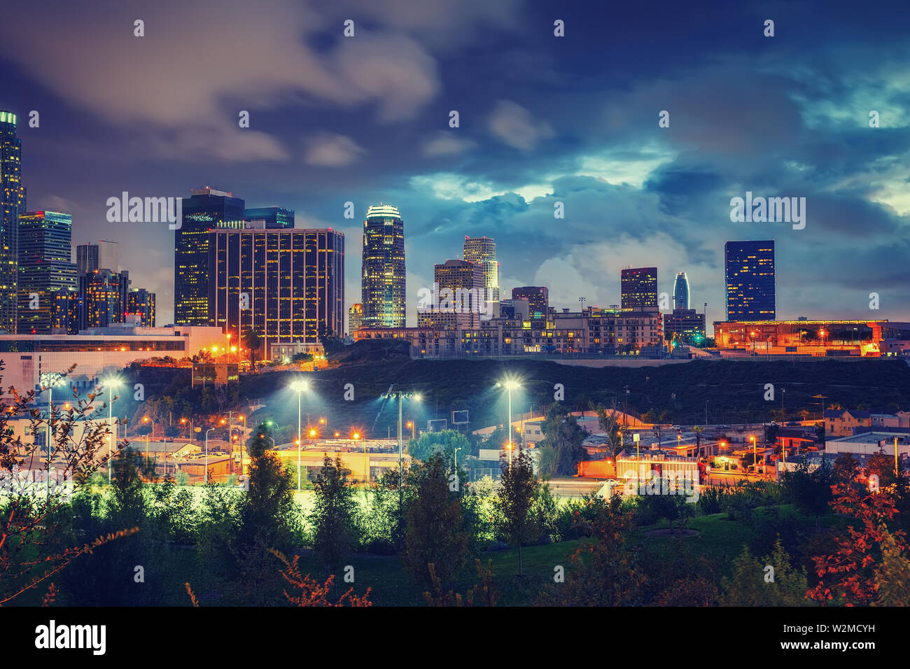Los Angeles at night, CA, USA Stock Photo - Alamy