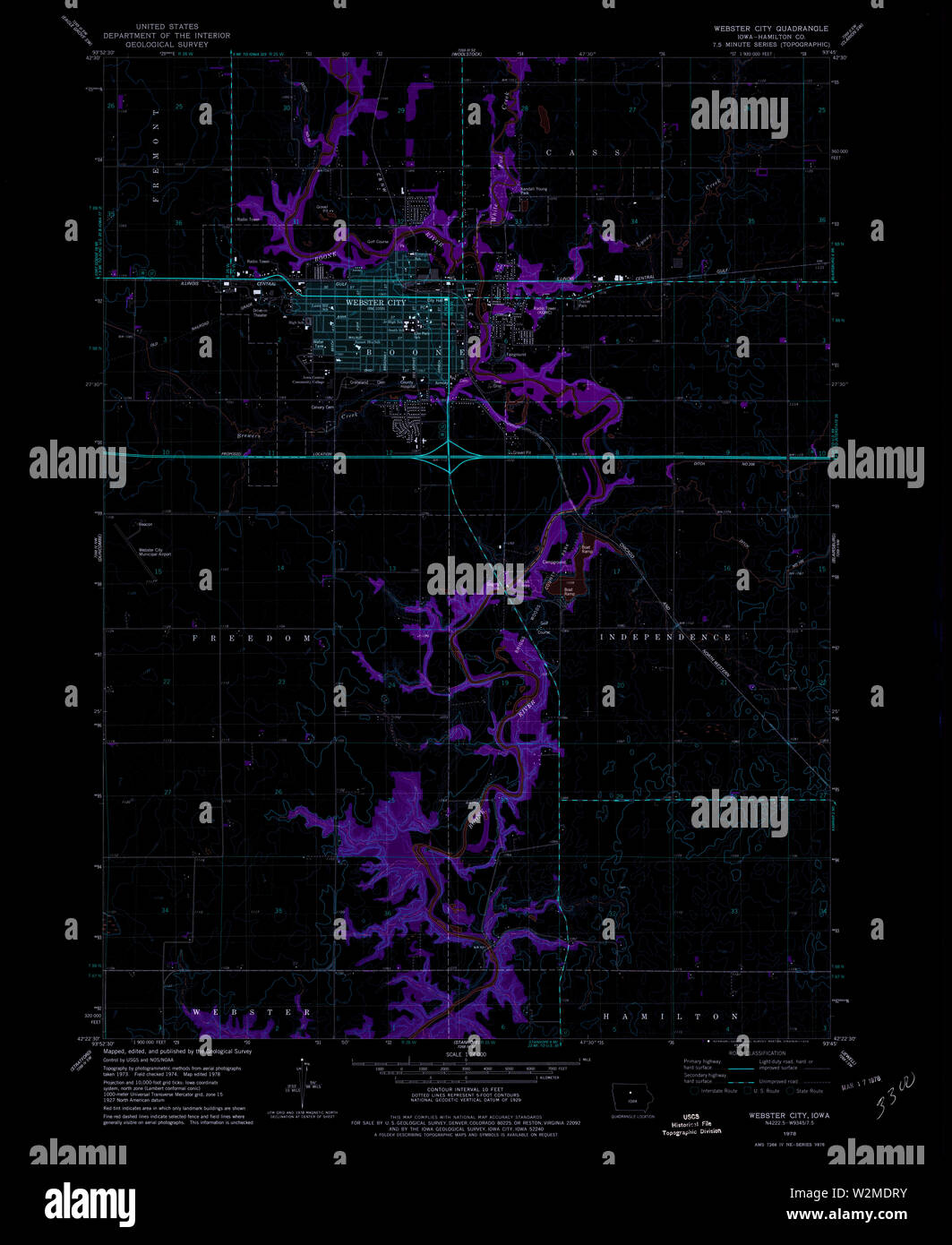 Map of webster city hi-res stock photography and images - Alamy