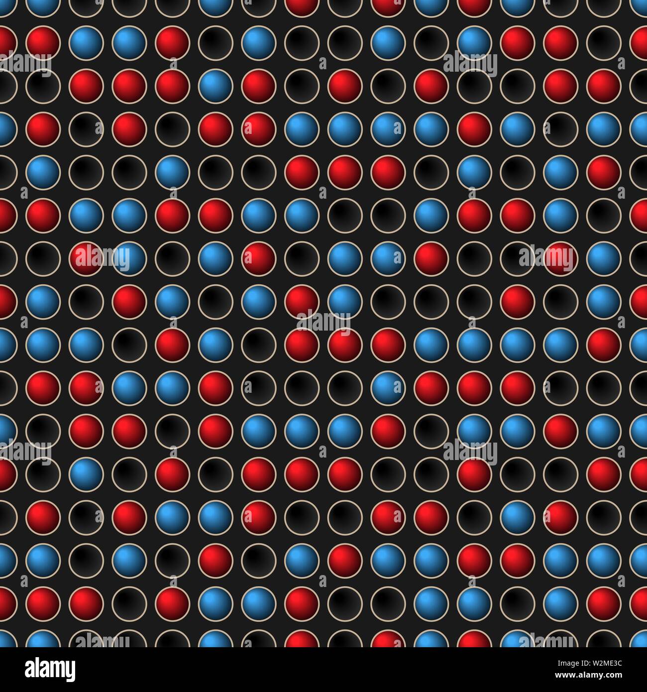 Abstract colorful balls seamless pattern background. Vector digital ...