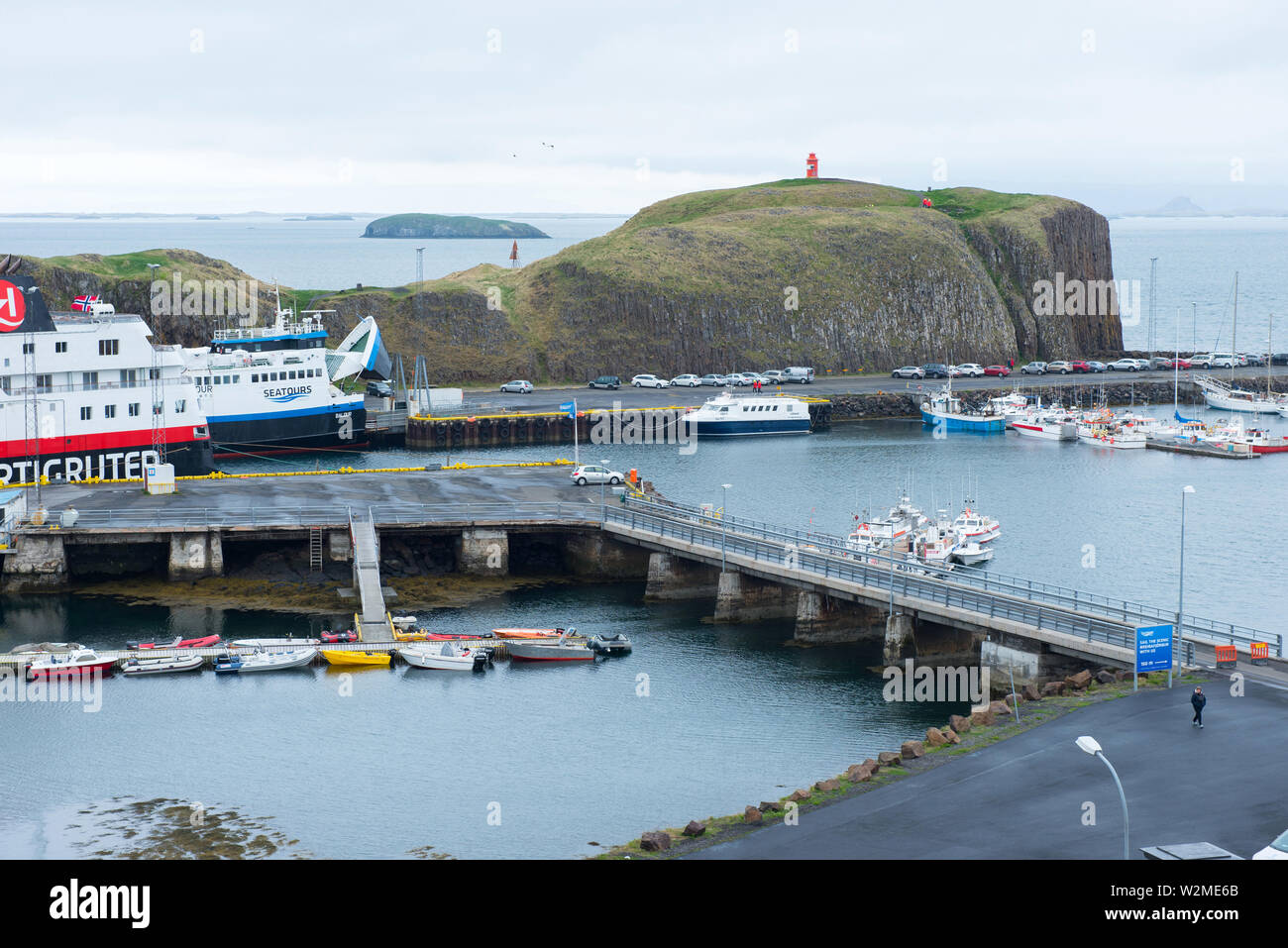 STYKKISHOLMUR, ICELAND - MAY 19, 2019: Stykkisholmur is a harbor town ...