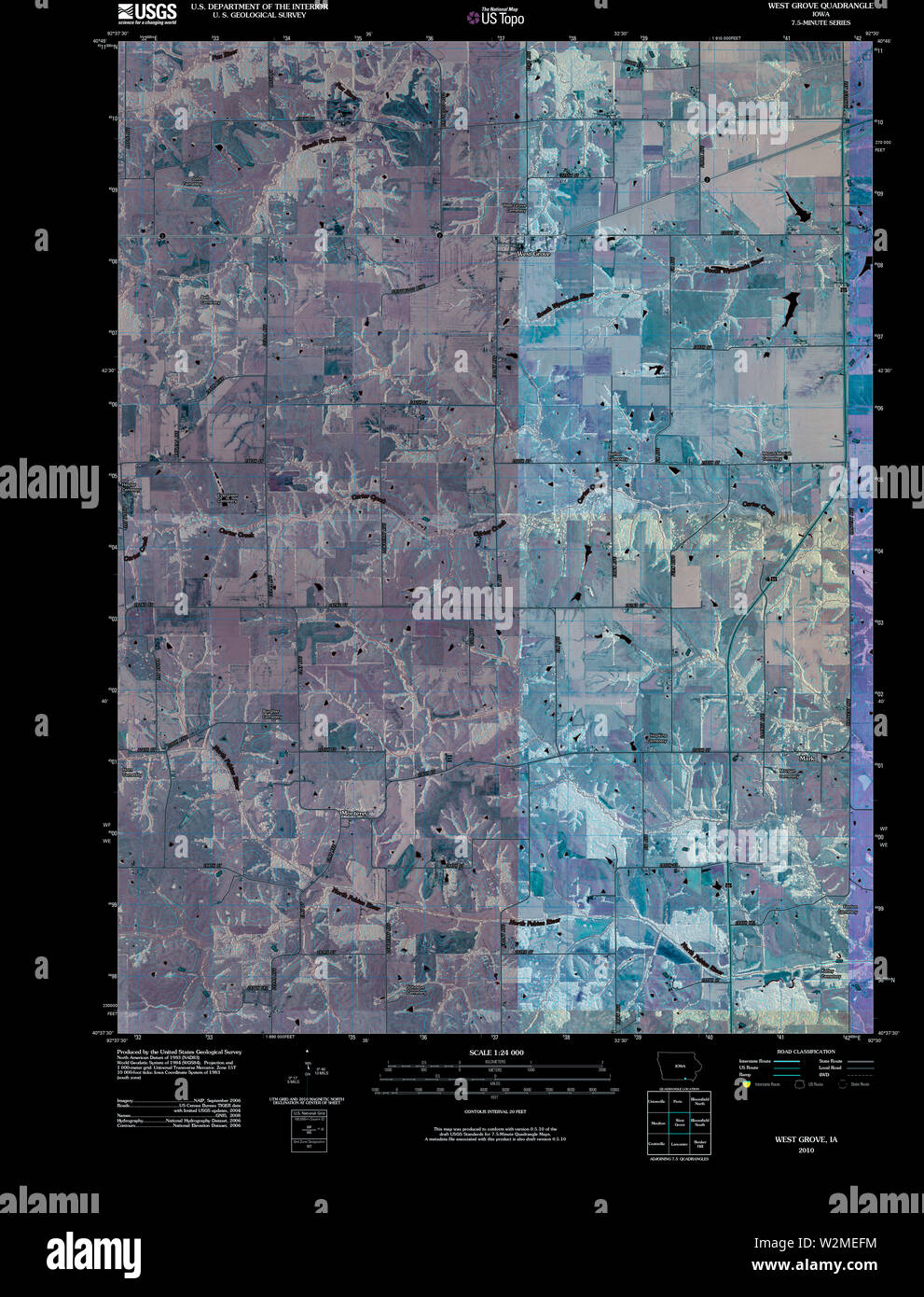 Map of west grove hi-res stock photography and images - Alamy