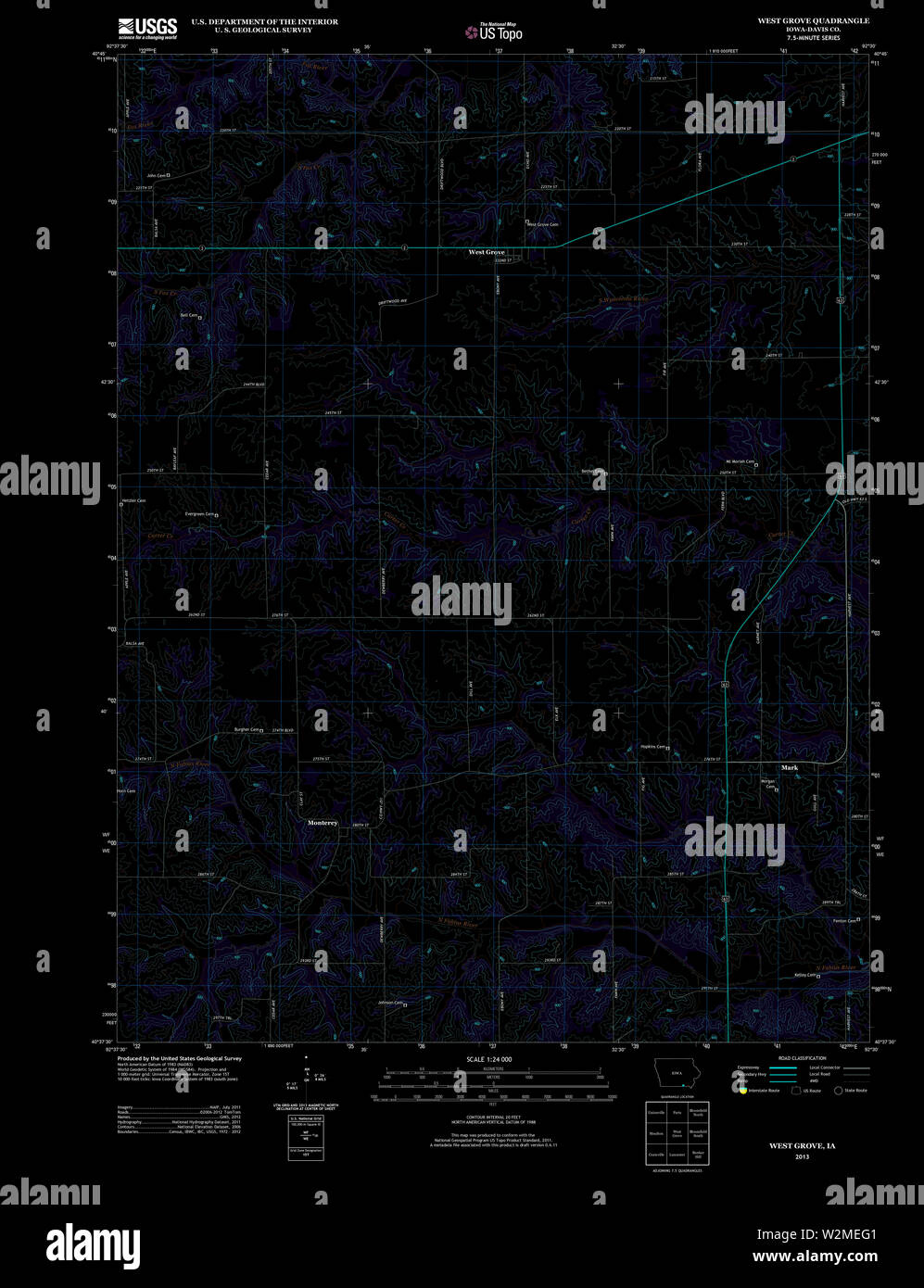 Map of west grove hi-res stock photography and images - Alamy