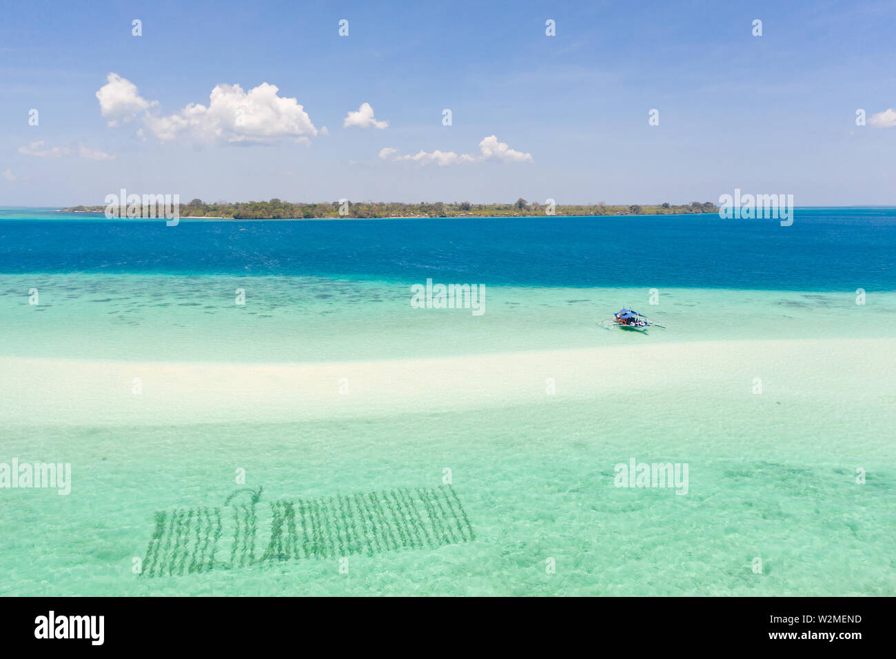 Mansalangan sandbar, Balabac, Palawan, Philippines. Tropical islands ...