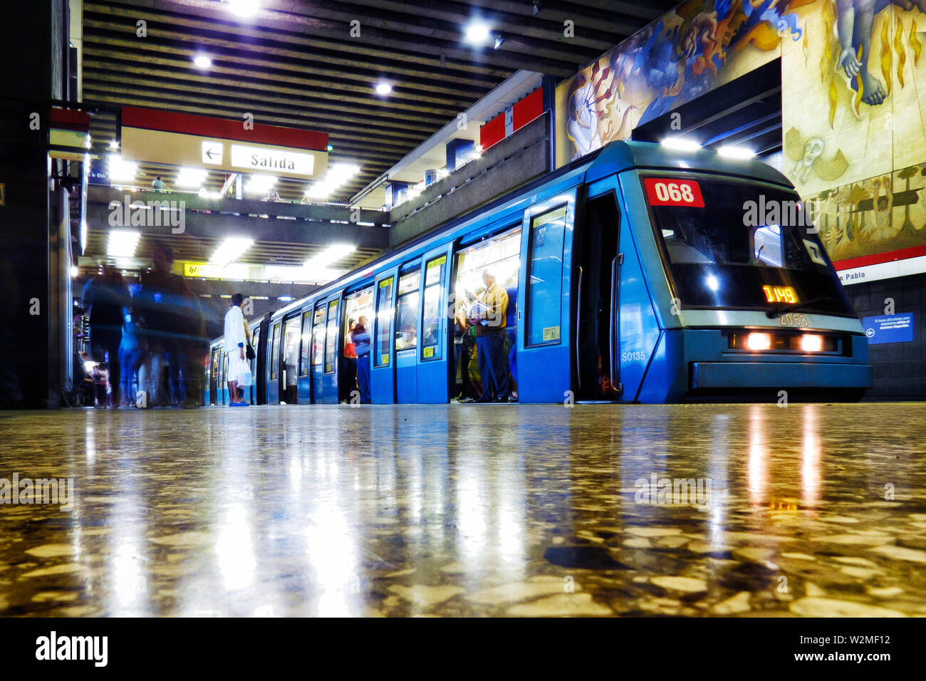SANTIAGO, CHILE - NOVEMBER 2014: A Metro de Santiago NS93 train at ...