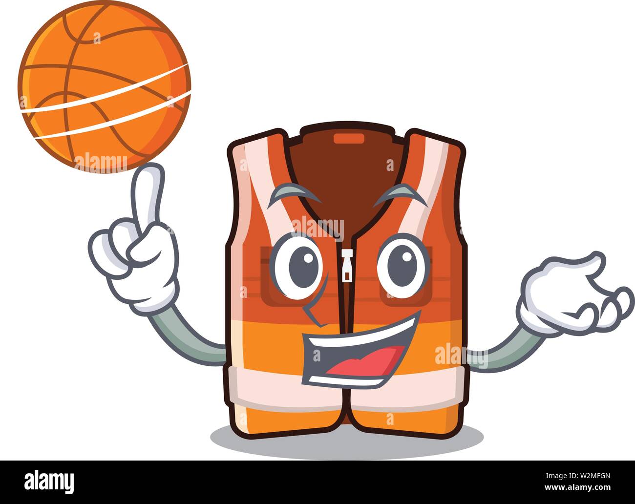 With basketball safety vest isolated in the character Stock Vector ...