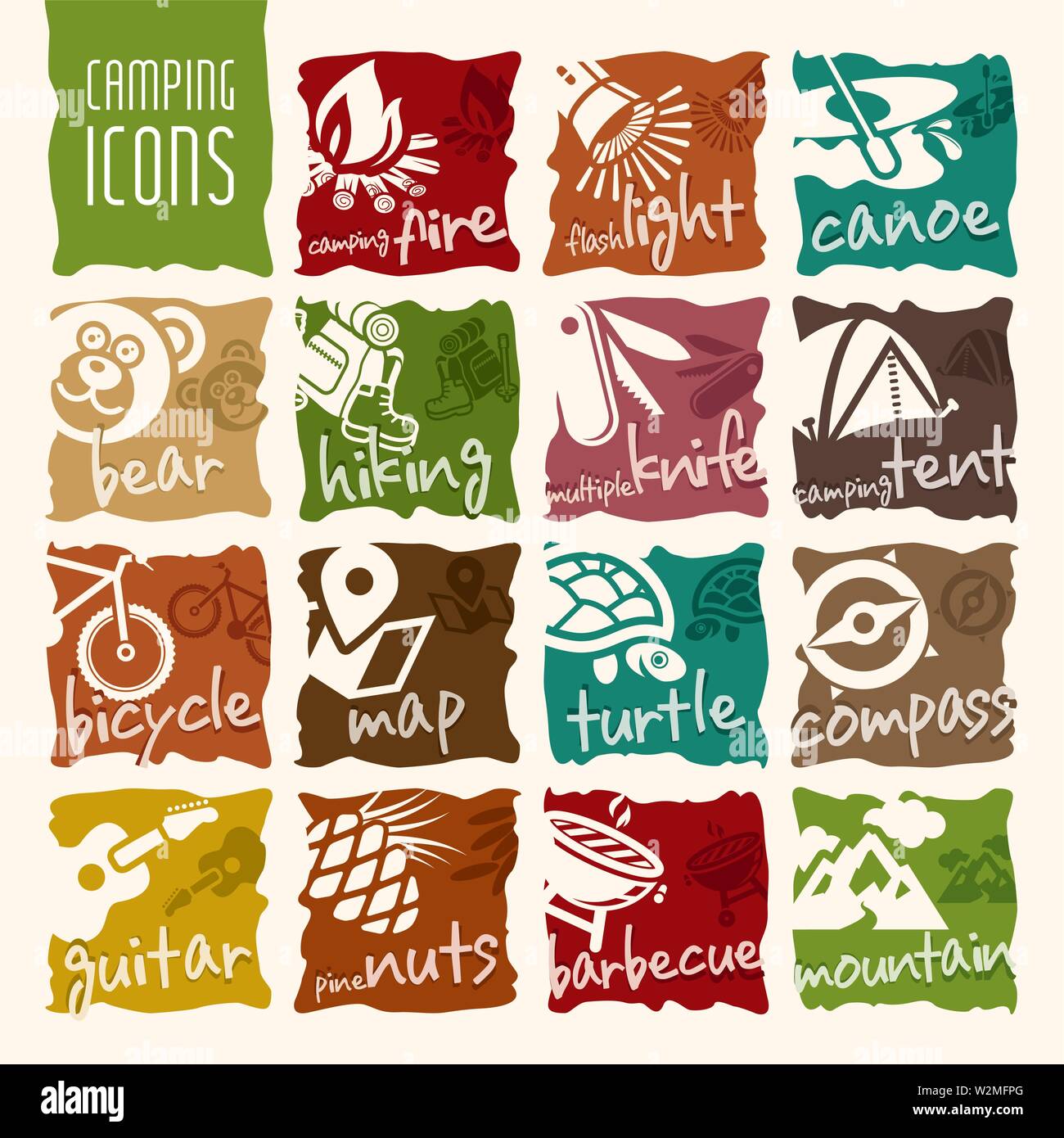 Camping romantic Stock Vector Images - Alamy