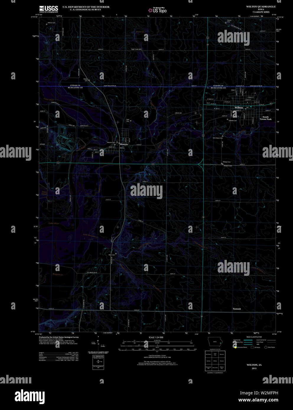 Map of wilton hi-res stock photography and images - Alamy