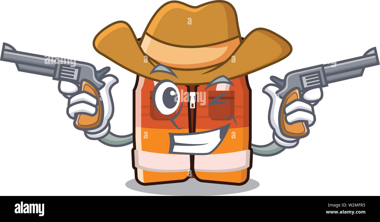 Cowboy safety vest isolated in the character Stock Vector Image & Art ...