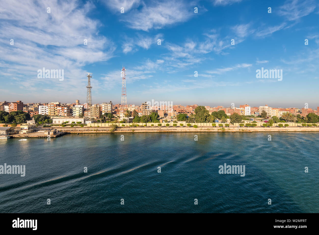 El Qantara, Egypt - November 5, 2017: Cityscape of the El Qantara (Al ...