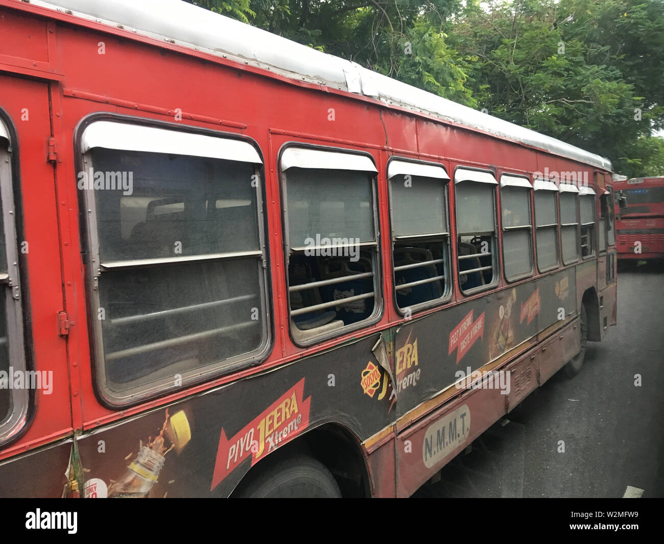 07 Jul 2019 N.M.M.T. Navi Mumbai Municipal Transport bus at Vashi ...