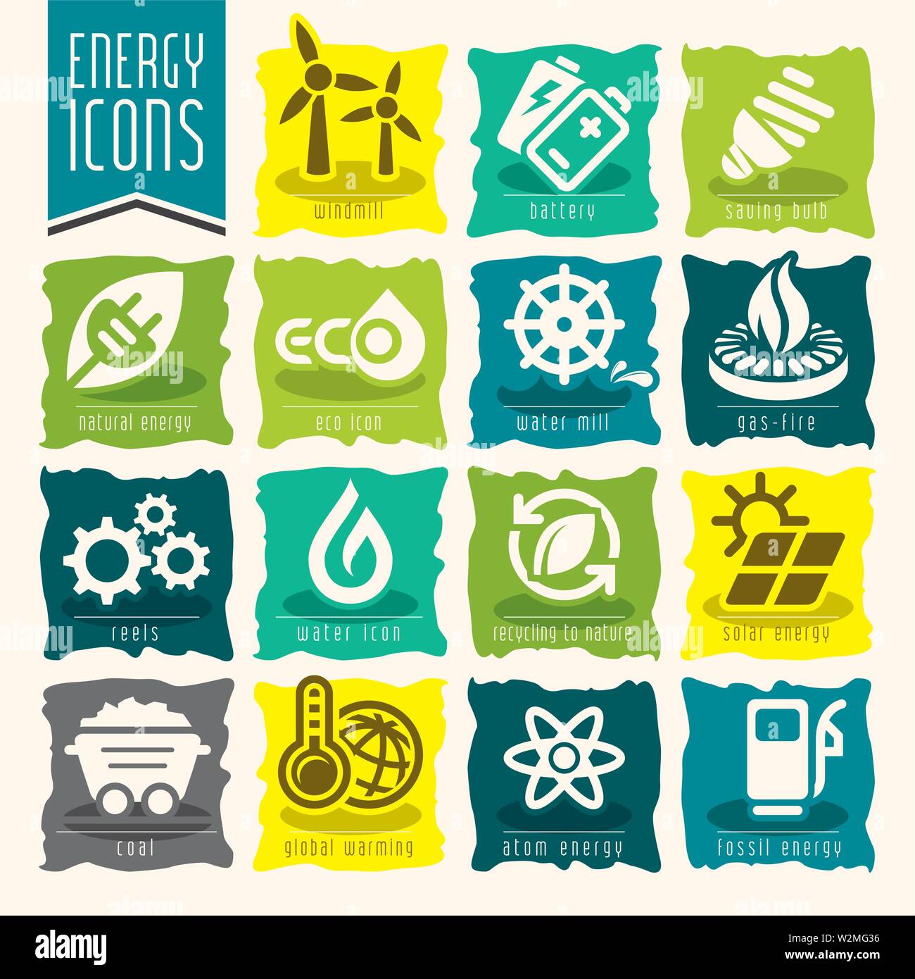Energy icon set Stock Vector Image & Art - Alamy
