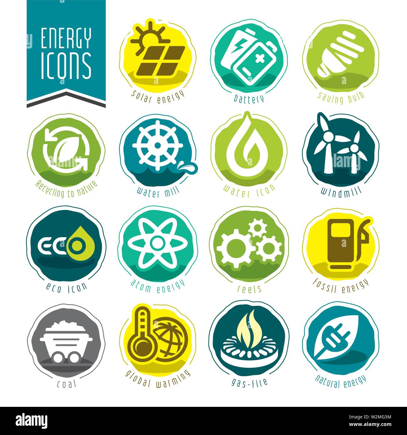 Energy icon set Stock Vector Image & Art - Alamy