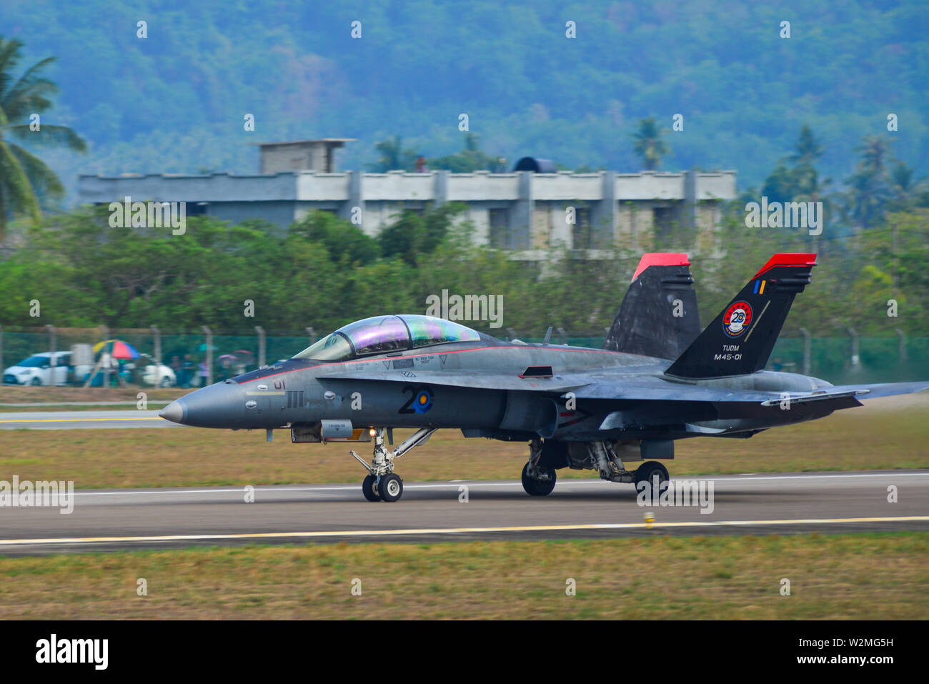 Langkawi, Malaysia - Mar 30, 2019. McDonnell Douglas FA-18D Hornet of ...