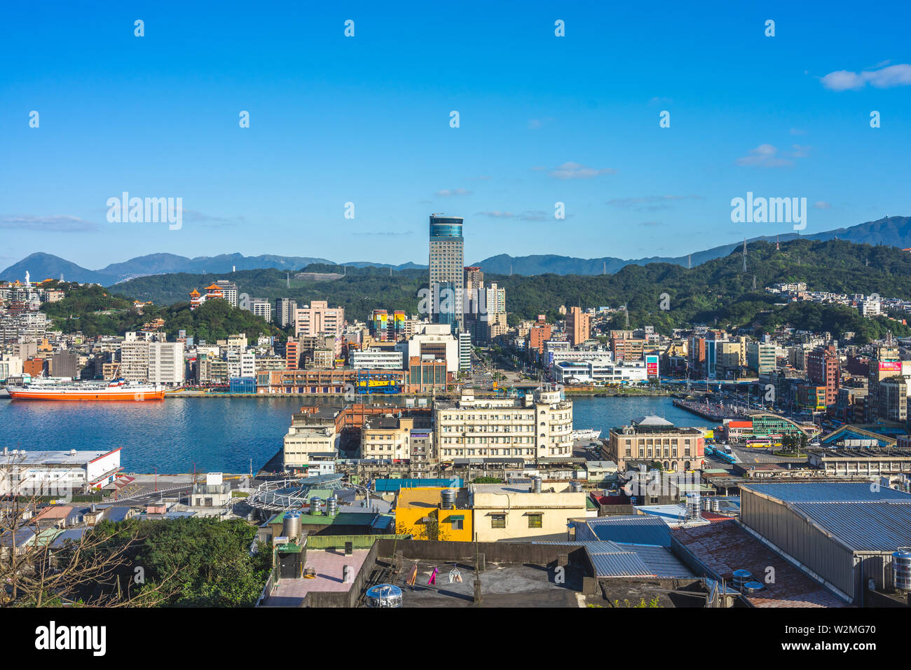 Cityscape of keelung harbor in northern taiwan Stock Photo - Alamy