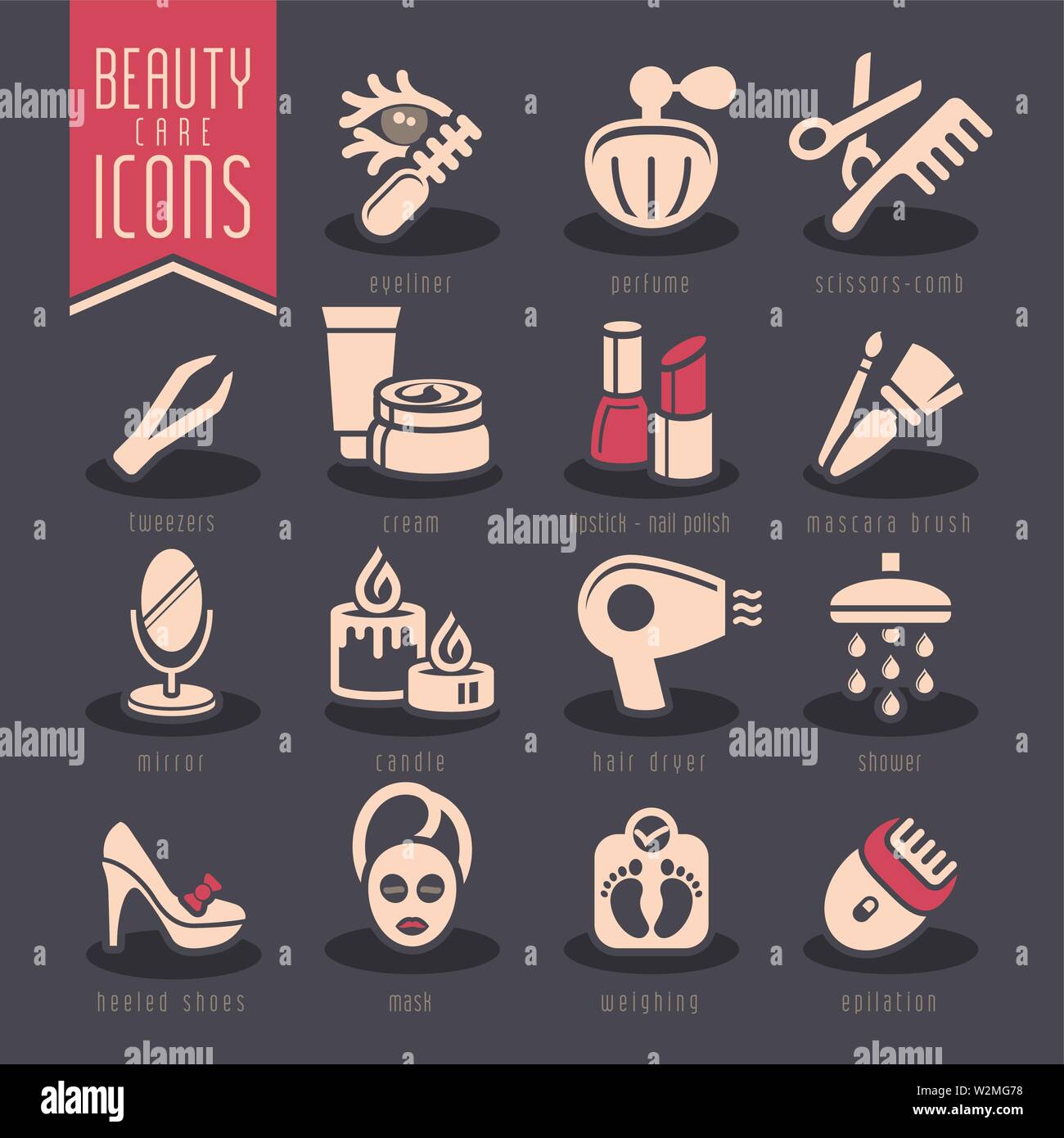 Beauty care icon set Stock Vector Image & Art - Alamy