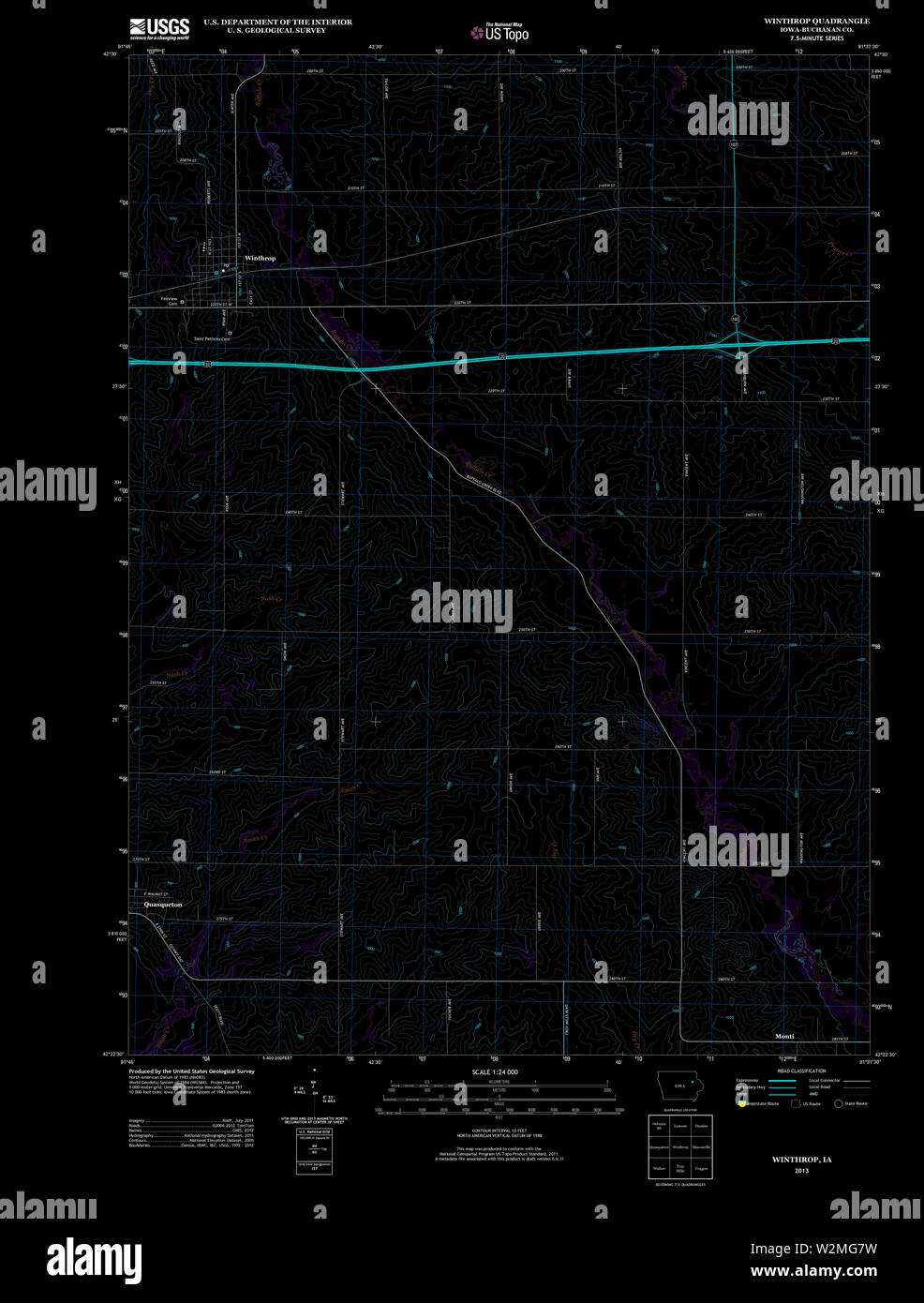 Map of winthrop hi-res stock photography and images - Alamy