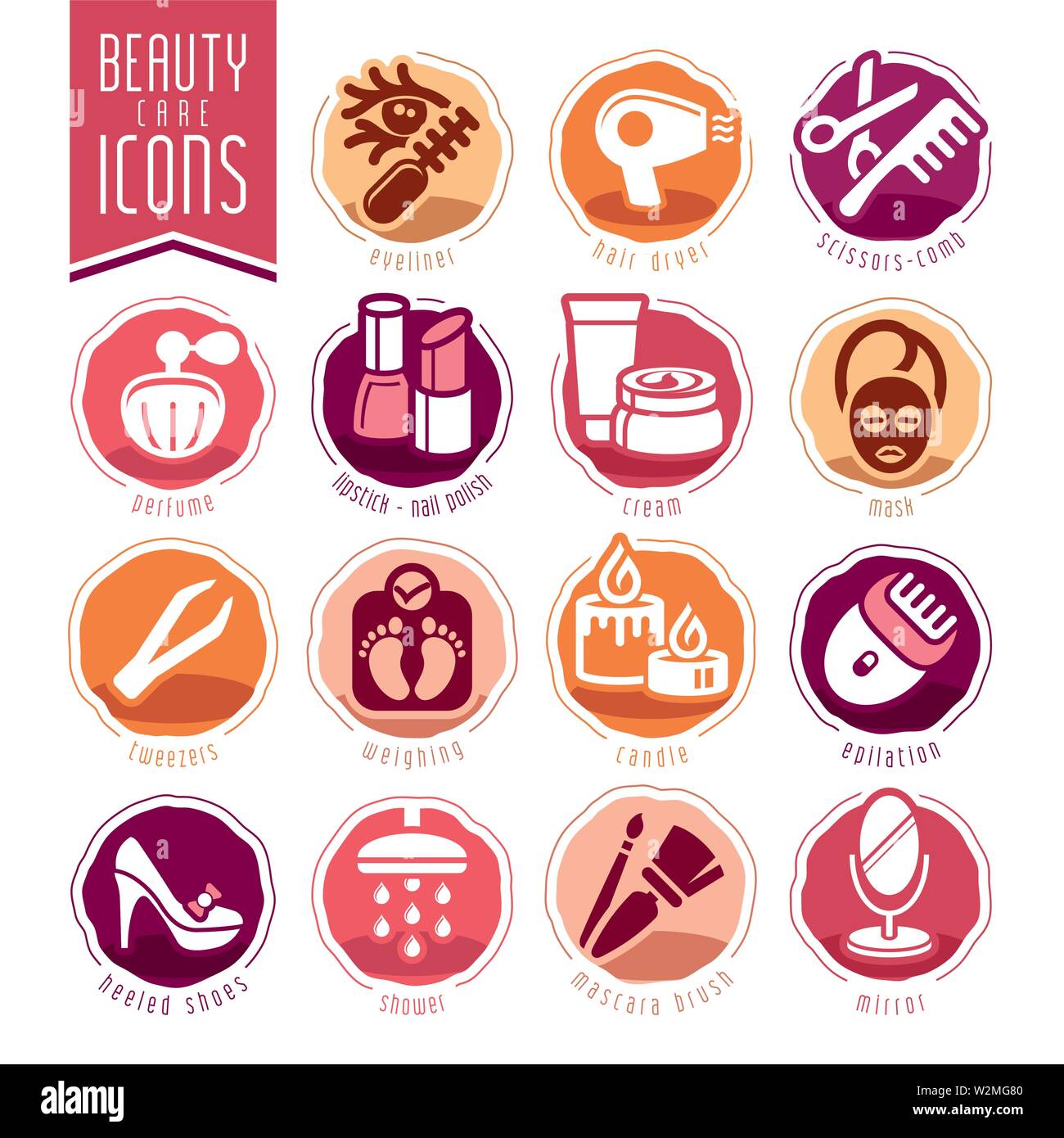Beauty care icon set Stock Vector Image & Art - Alamy