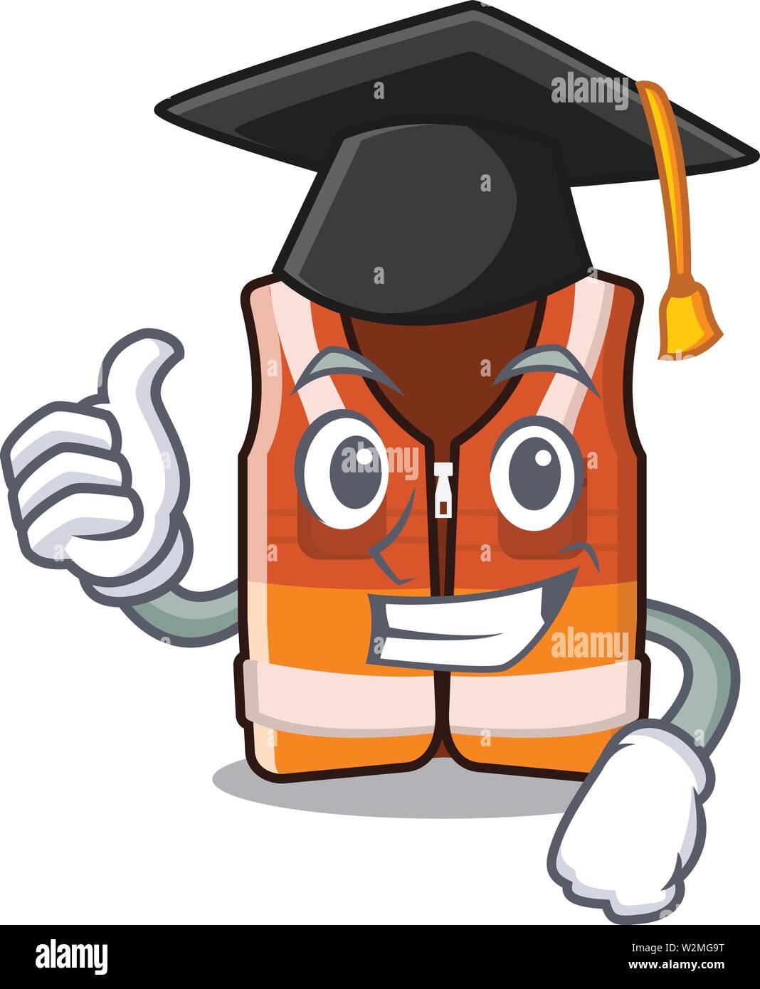 Graduation safety vest hanging on mascot wall Stock Vector Image & Art ...