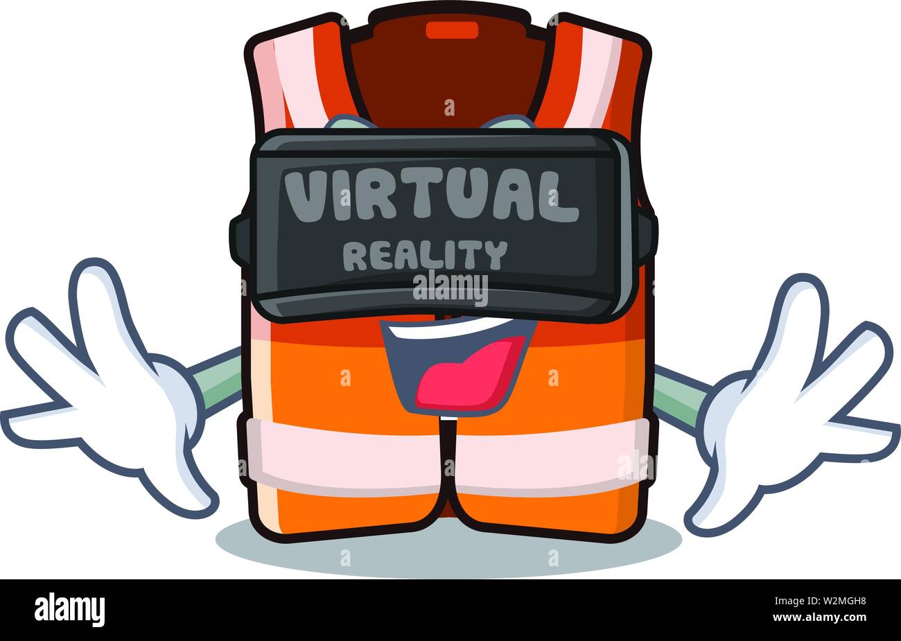 Virtual reality safety vest in the cartoon shape Stock Vector Image ...
