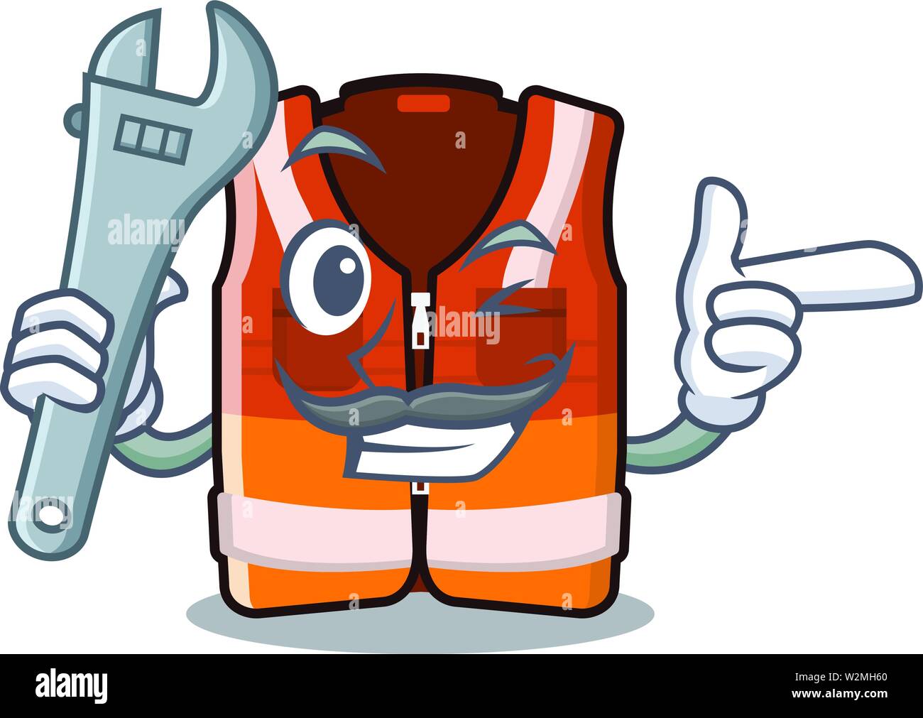 Mechanic safety vest stored in cartoon closet Stock Vector Image & Art ...