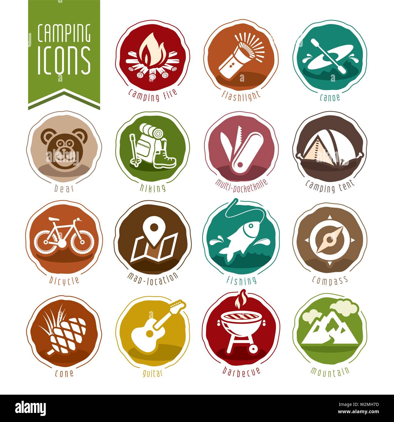 Camping romantic Stock Vector Images - Alamy