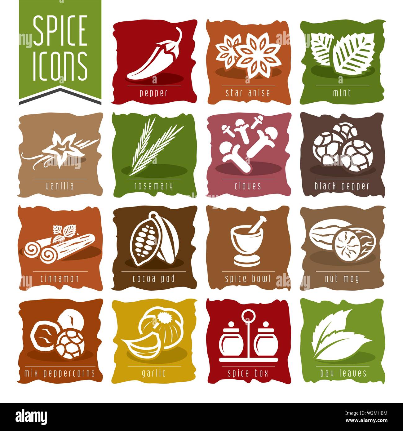 Vector Spice Multiple Icons Set Stock Vector Image & Art - Alamy