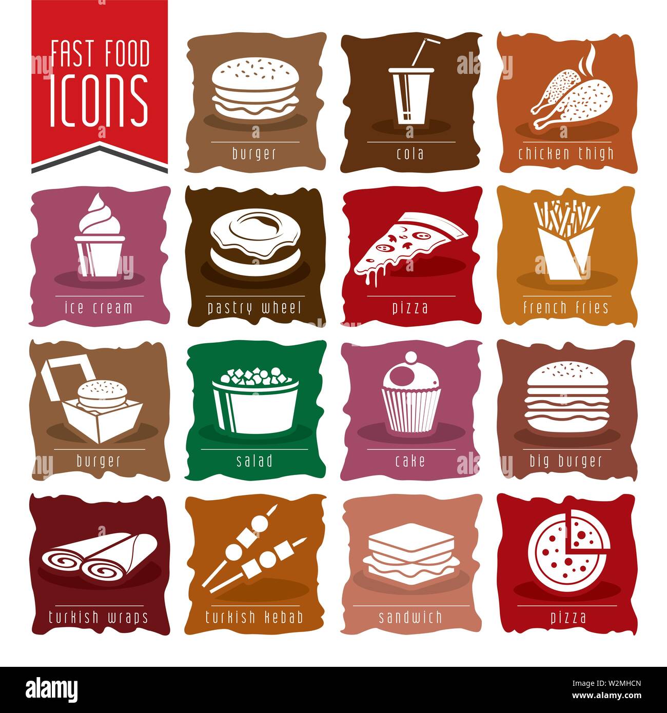 Pizza soda cup food Stock Vector Images - Alamy