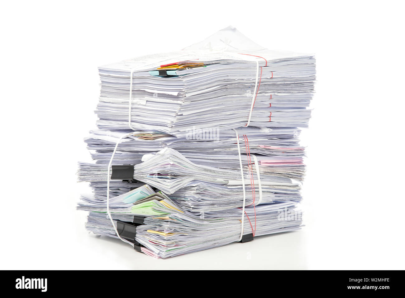Stack of Documents isolated on white background. Documents pile Stock ...