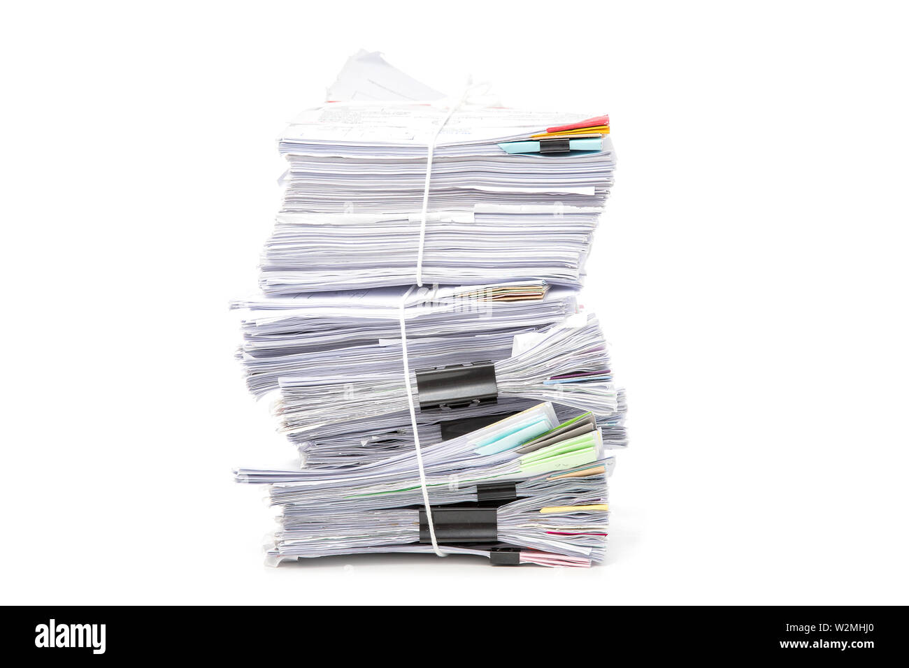 Stack of Documents isolated on white background. Documents pile Stock ...