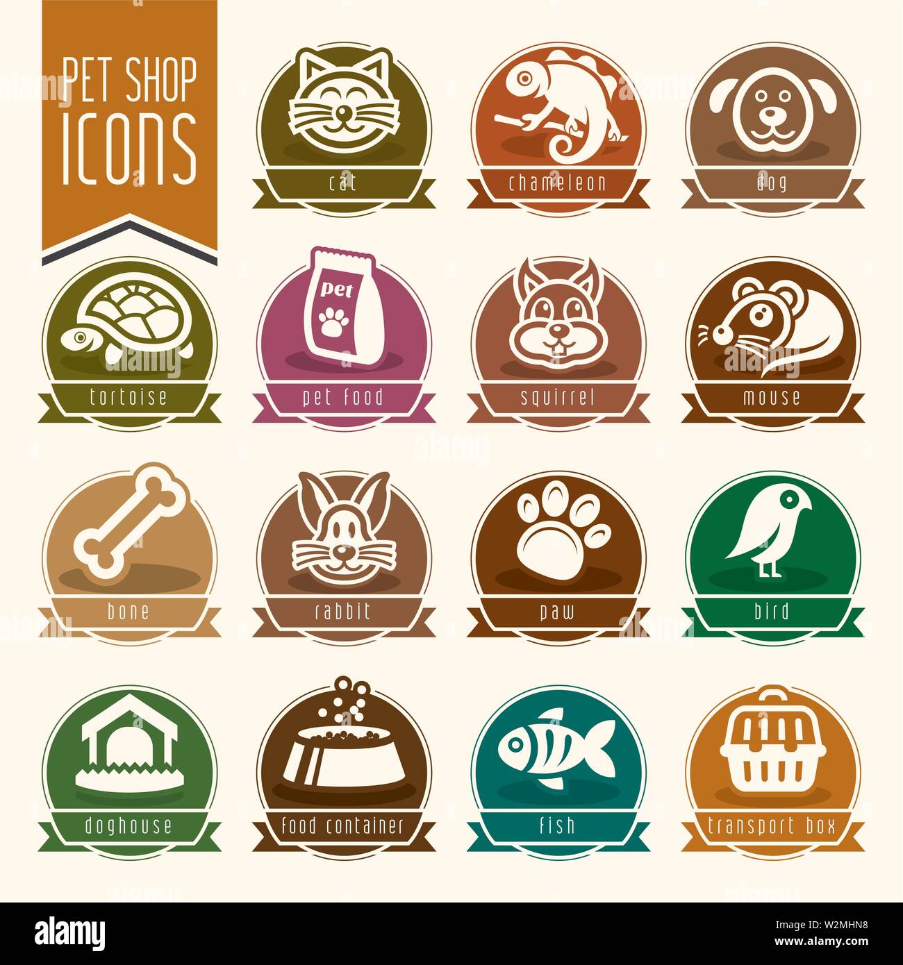 Pet, vet, pet shop icon set Stock Vector Image & Art - Alamy