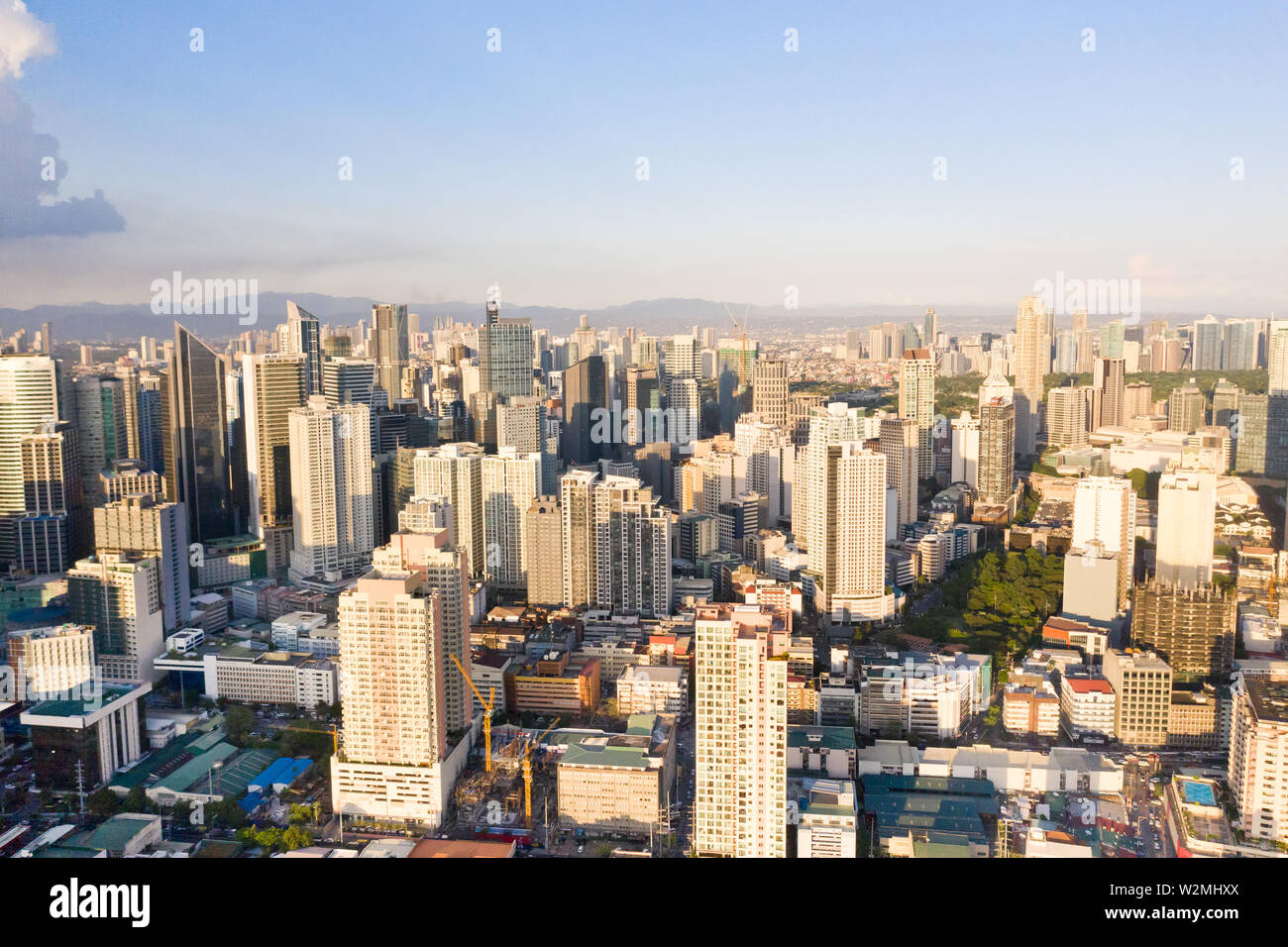 Modern city. The city of Manila, the capital of the Philippines. Modern ...