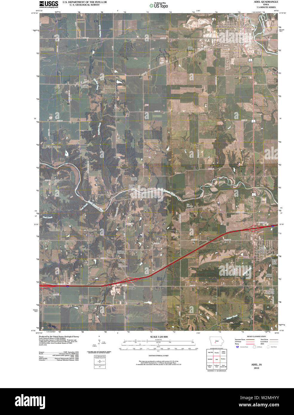 Adel iowa map hi-res stock photography and images - Alamy