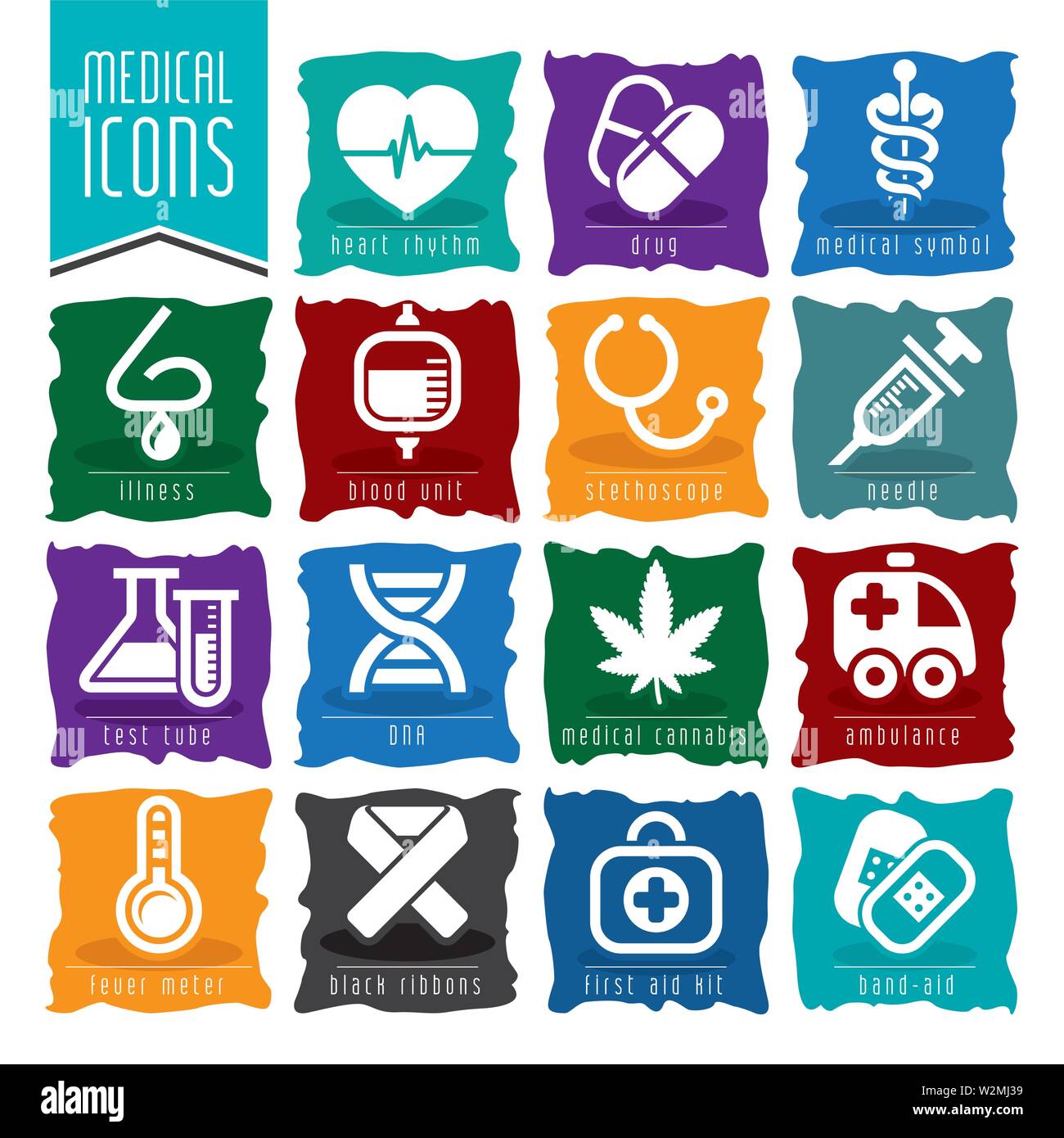 Medical icon set Stock Vector Image & Art - Alamy