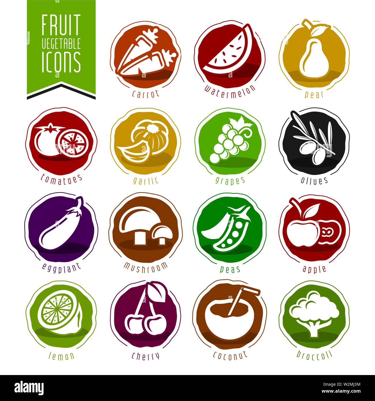 Fruit And Vegetable Icon Set Stock Vector Image Art Alamy fruit-and-vegetable-icon-set-stock-vector-image-art-alamy