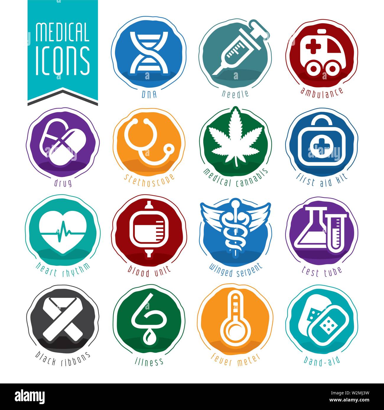 Medical icon set Stock Vector Image & Art - Alamy