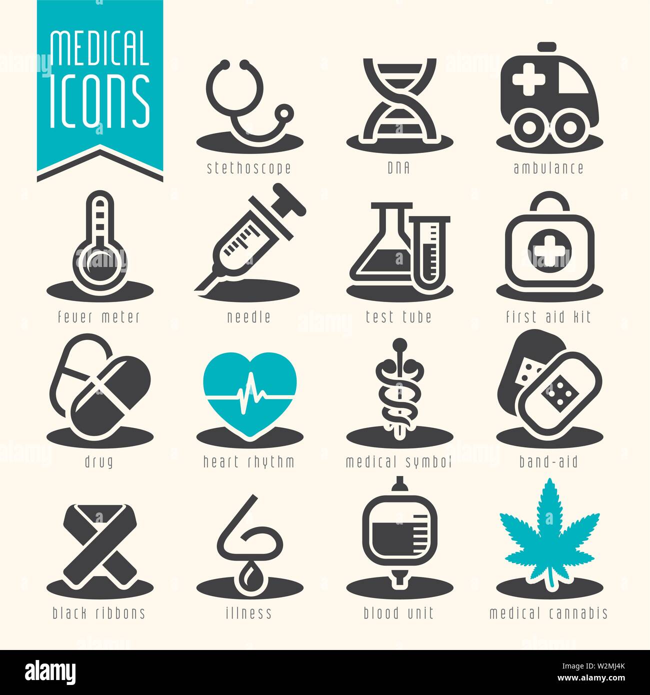 Medical icon set Stock Vector Image & Art - Alamy
