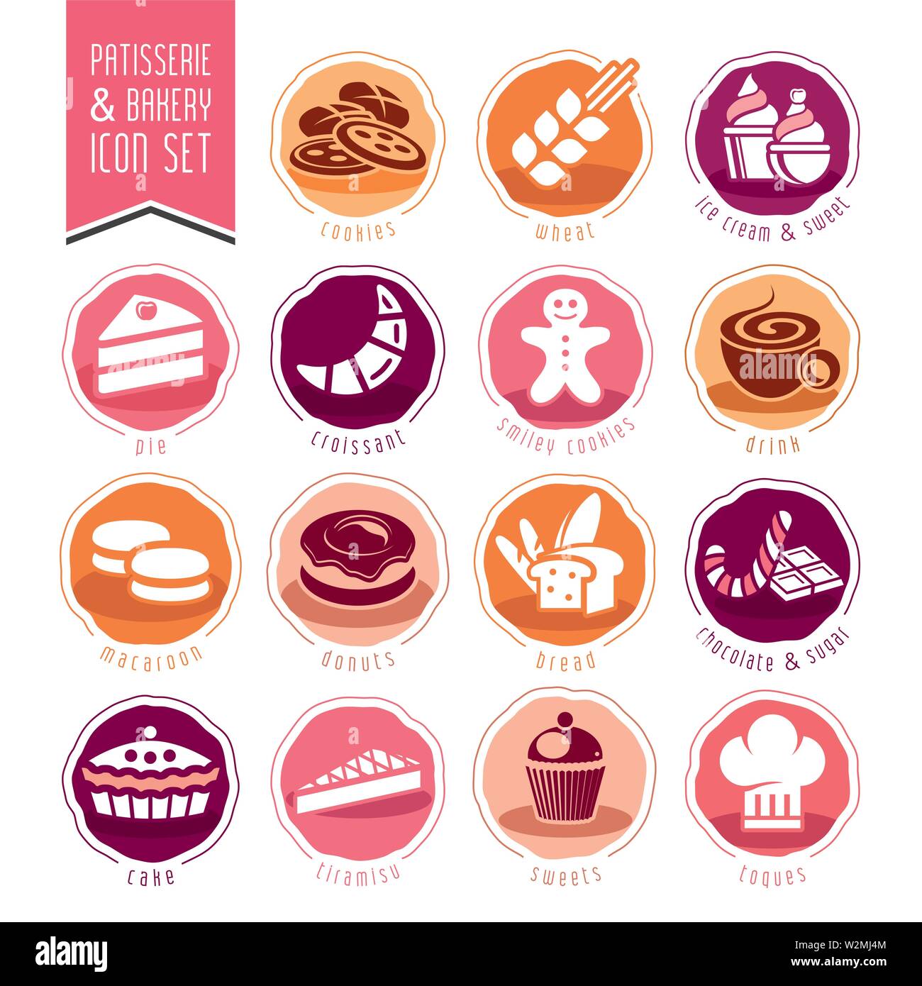 Bakery, pastry icon set Stock Vector Image & Art - Alamy