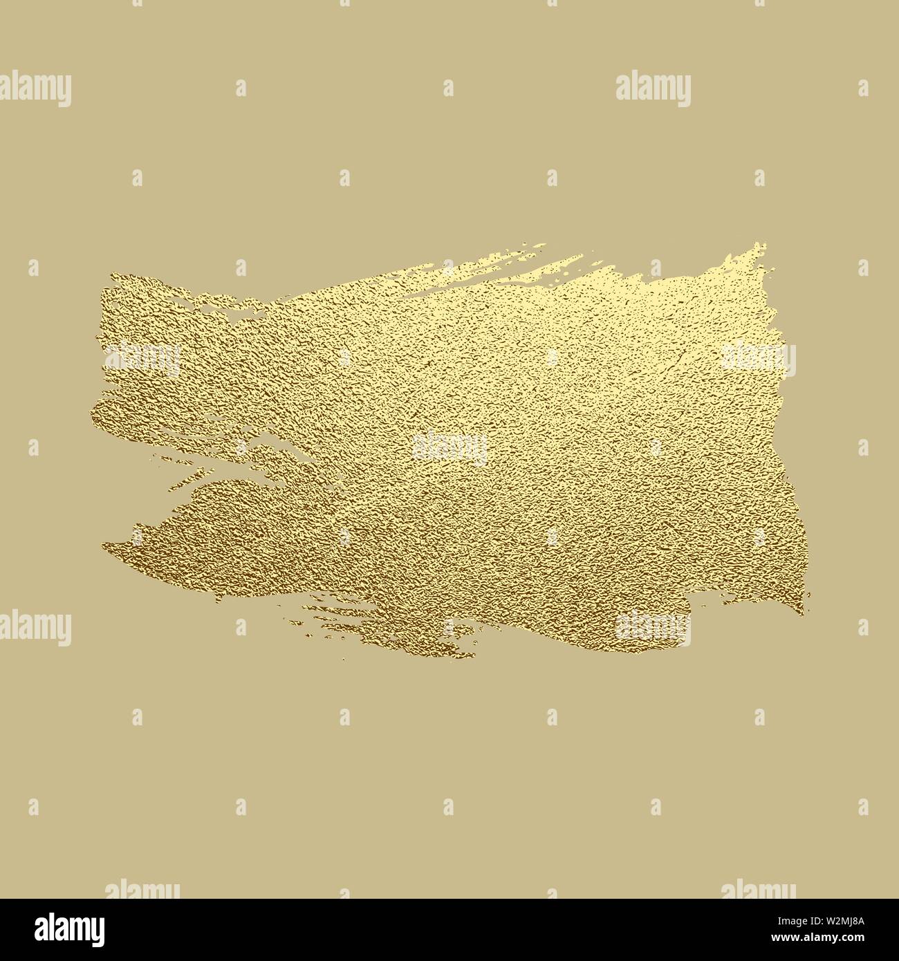 Gold paint stroke. Abstract gold glittering textured art illustration ...