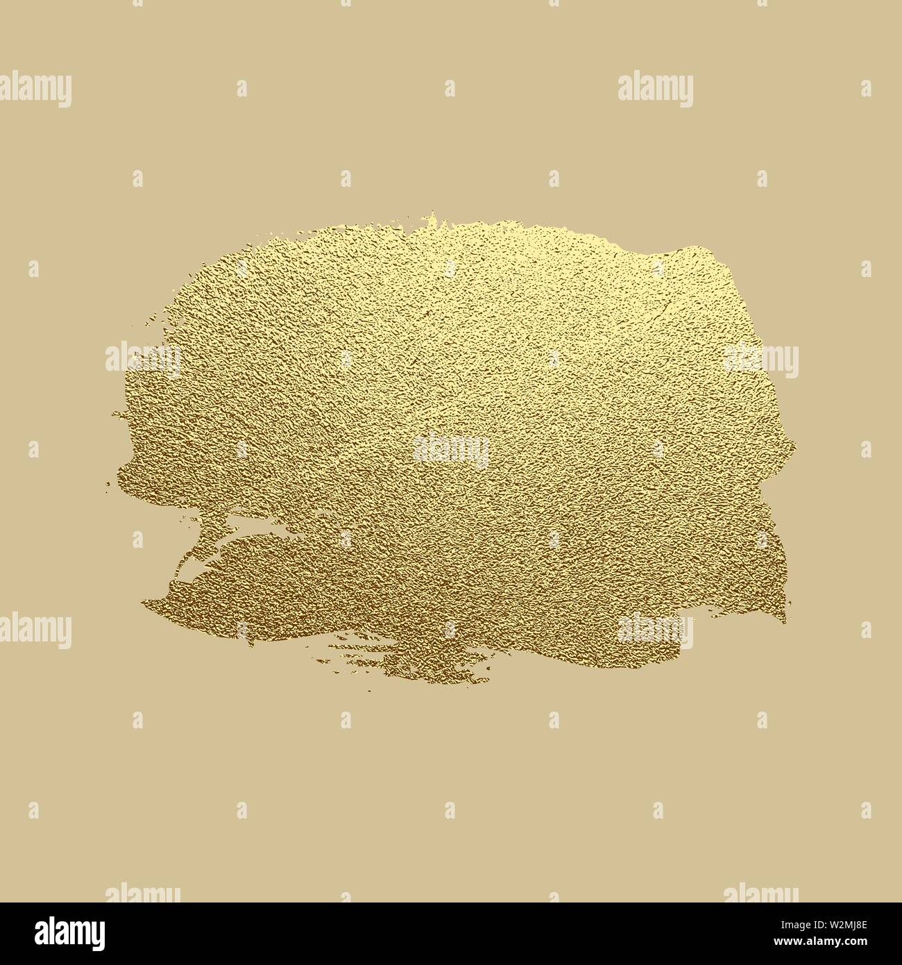 Gold paint stroke. Abstract gold glittering textured art illustration ...