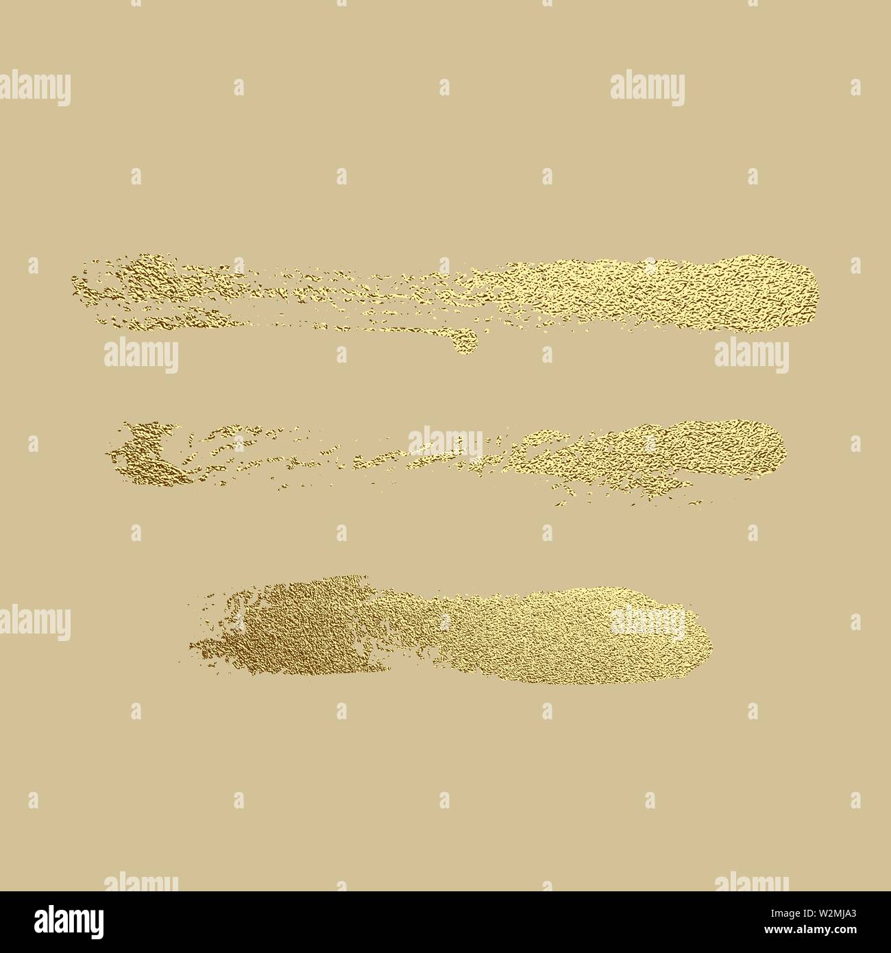 Gold paint stroke. Abstract gold glittering textured art illustration ...