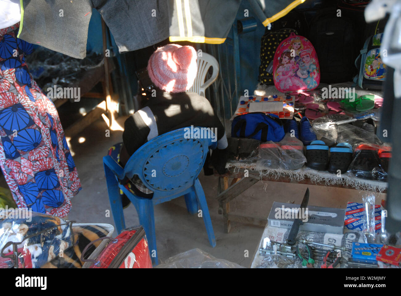 Goods stall, Mwandi, Zambia, Africa Stock Photo - Alamy