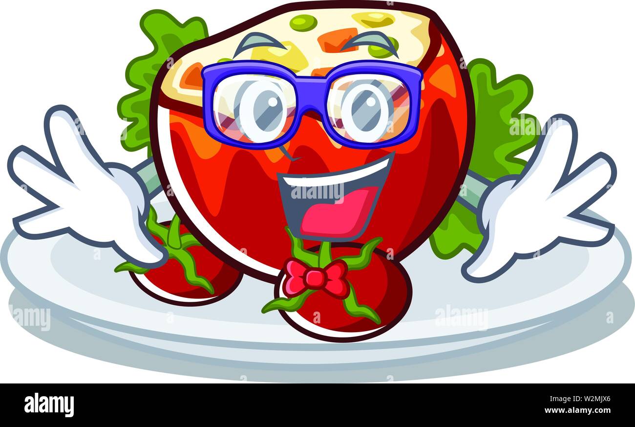 Geek stuffed tomatoes isolated in the mascot Stock Vector Image & Art ...