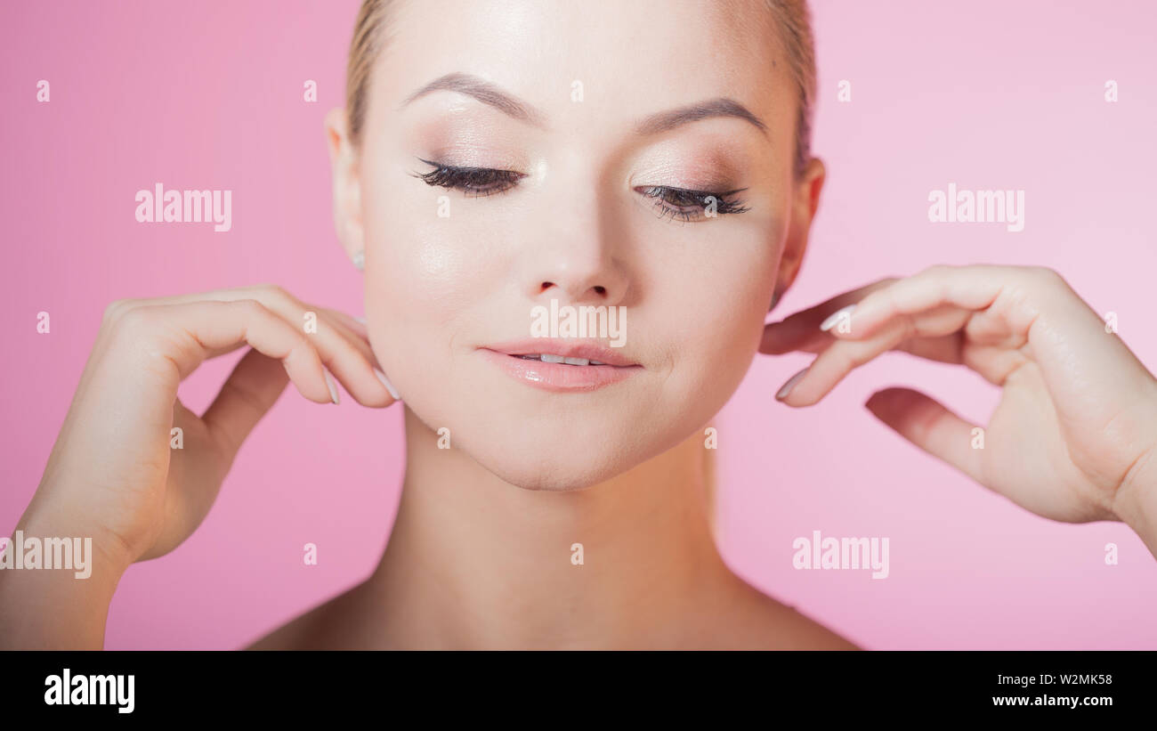 Face care and skin care, health and beauty concept, copy space ...