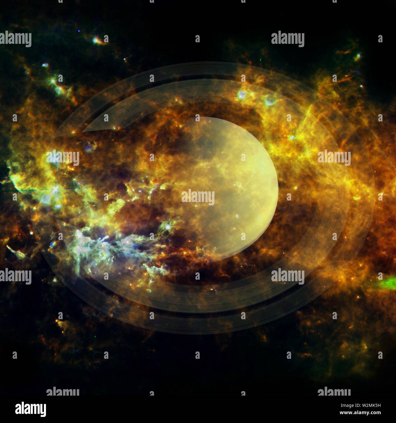 Saturn. Incredibly beautiful planets, galaxies, dark and cold beauty of ...
