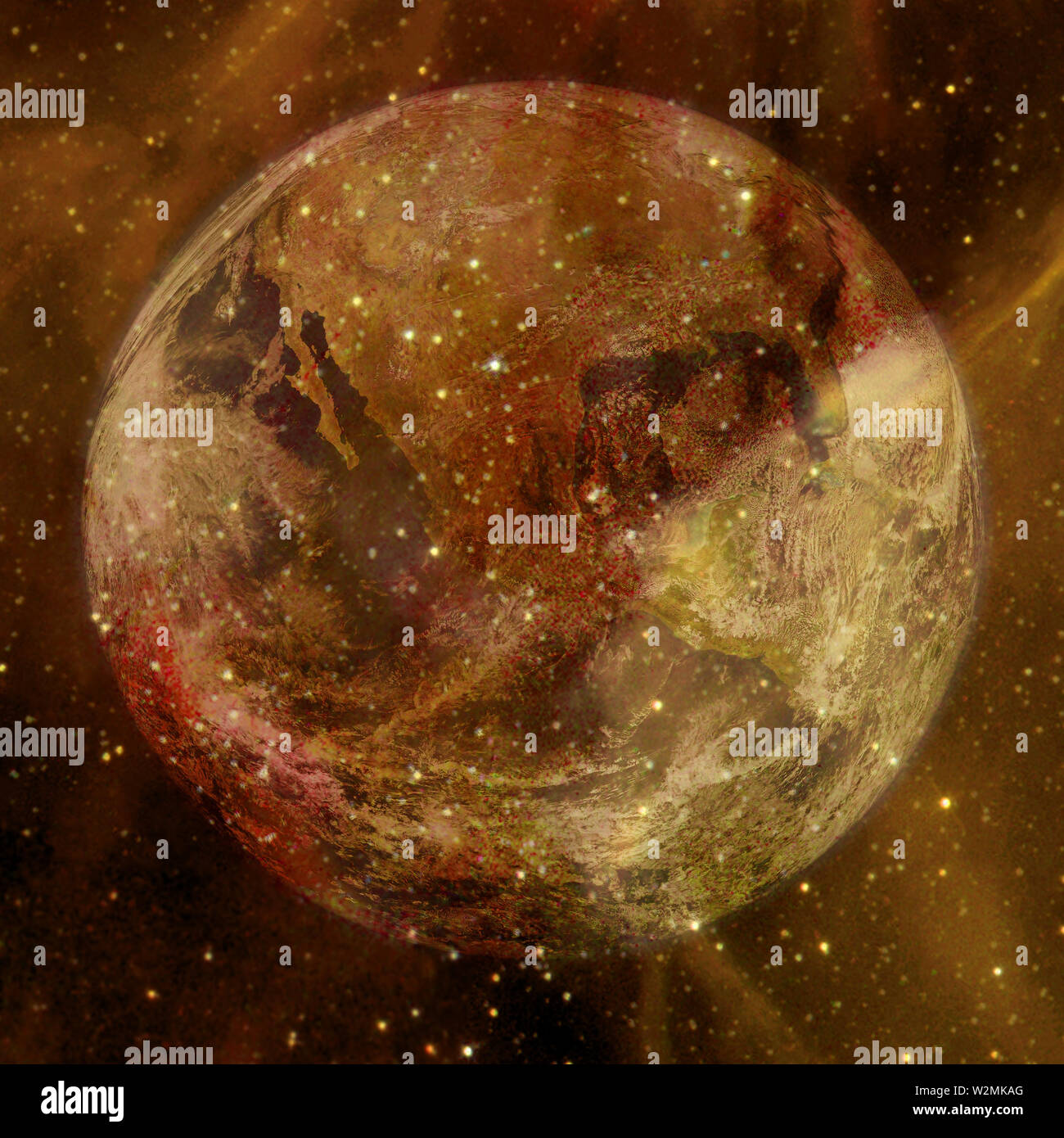 Beautiful view of earth from space. Elements of this image furnished by ...